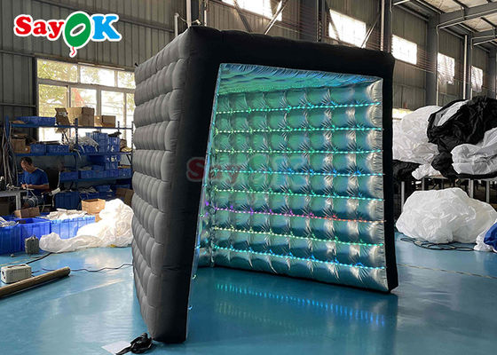 Portable Inflatable Photobooth Studio Tent Backdrop Black LED ...