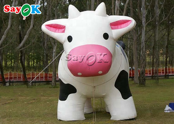 PVC Tarpaulin Lifesize Inflatable Milk Cow For Farm Decoration