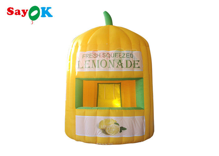 Outdoor Tent Inflatable Lemonade Stand Advertising With Blower