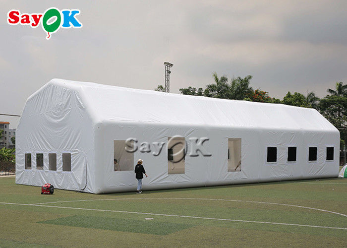 Inflatable Work Tent Waterproof White 20x10x5.5mH Inflatable Automotive ...