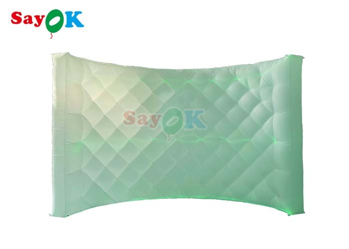 White LED Lights Inflatable Photo Booth Curved Wall For Inflatable ...
