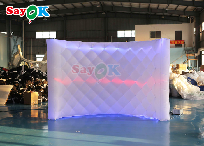 New Attractive Led Inflatable Wall Inflatable LED White Photo Booth ...