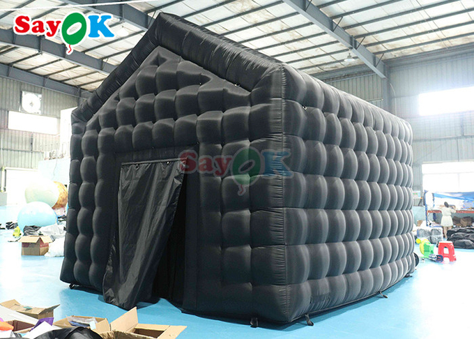 Black Party Inflatable Cube Tent Inflatable Nightclub With Disco And ...