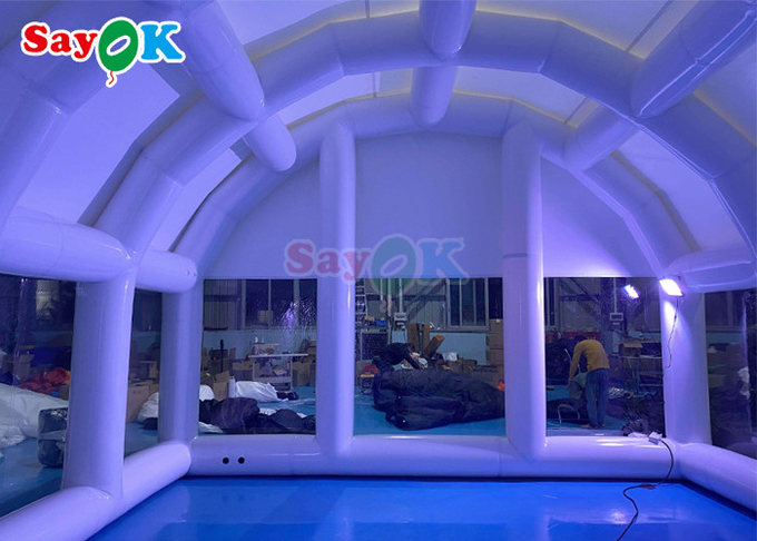 PVC Inflatable Swimming Pool Enclosure Above Ground Winter Dome Pool Covers