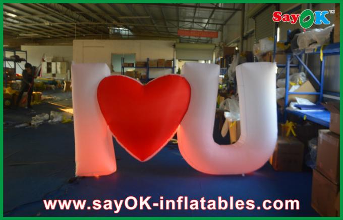 Wedding Decoration Giant Inflatable Letters White Led Waterproof