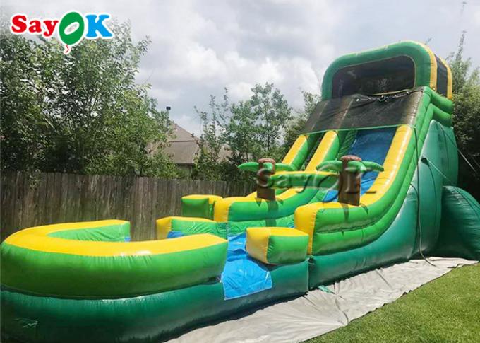 Inflatable Bouncy Slides Water Slide Bounce House Backyard Double Lane ...